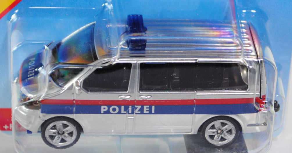 03801 VW T5 facelift Polizei-Mannschaftswagen (Mod. 2009-2015), weißalu/blau/rot, POLIZEI, B47 ...