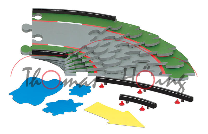 Zubehörpackung Fahrbahnset 30° Kurve für SIKU Racing, Inhalt: 6 ...