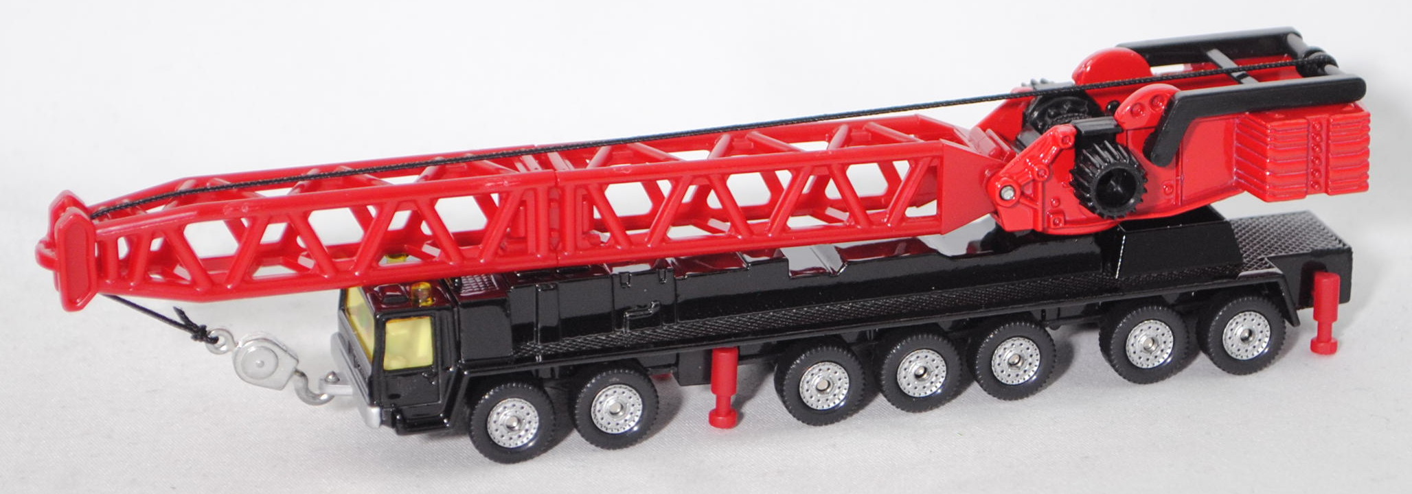 00001 Gittermast-Mobilkran, rubinrot/hell-signalrot/schwarz, C36, SIKU ...