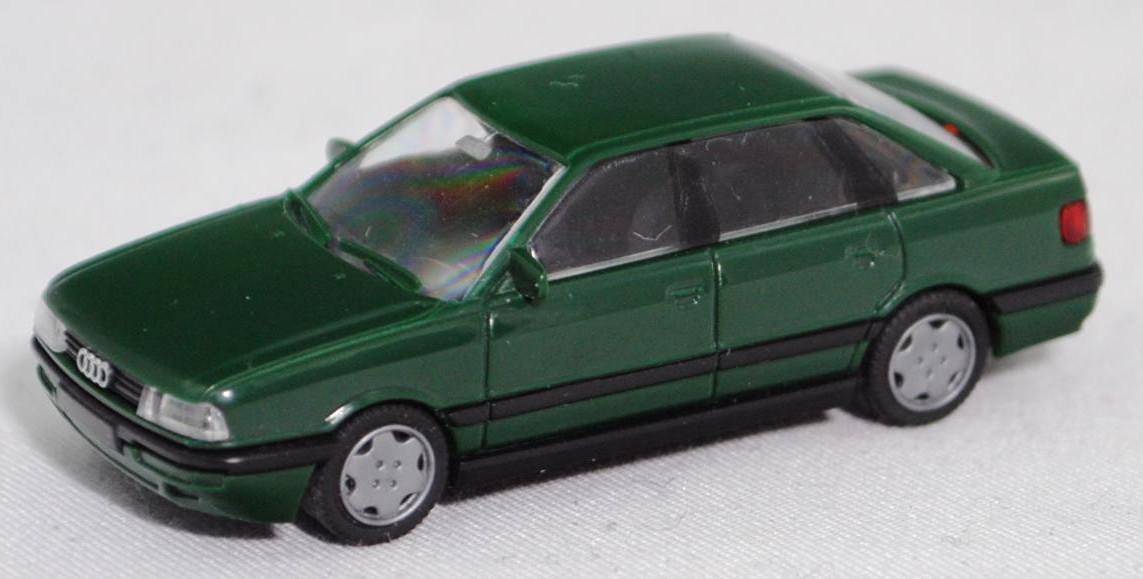 Audi 90 quattro (3. Generation, Baureihe B3, Typ 89, Modell 1987-1990), moosgrün, Rietze, 1:87 ...