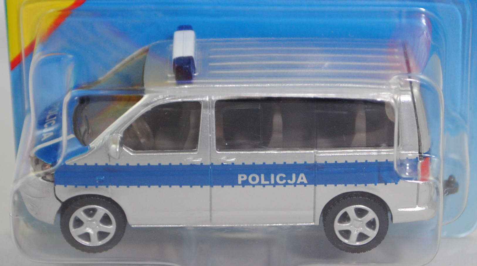 06000 PL VW T5.1 Multivan (Modell 03-09) Polizei-Mannschaftswagen, weißalu, POLICJA, SIKU, P29b ...