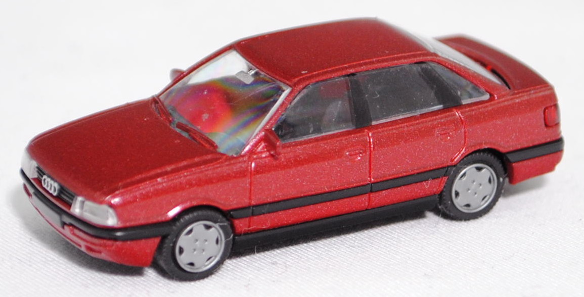 Audi 90 quattro (3. Generation, Baureihe B3, Typ 89, Modell 87-90), purpurrotmet., Rietze, 1:87 ...