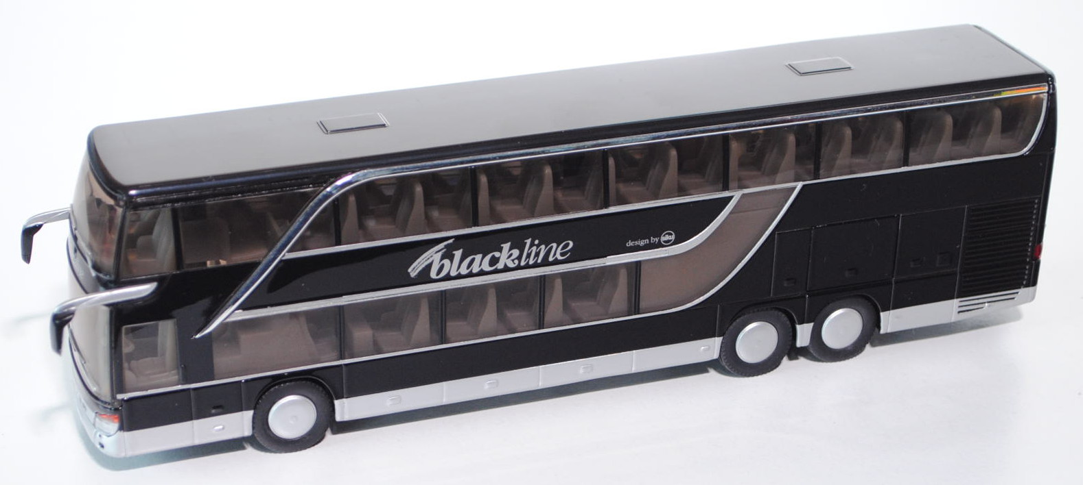 00402 Setra TopClaas S 431 DT Doppelstock-Reisebus, schwarz/silber ...