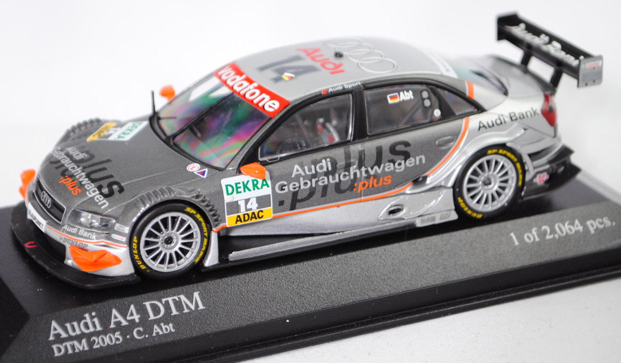 Audi A4 DTM 2004 (B6, Typ 8E2 / R11), silber/grau, DTM 2005, Christian ...